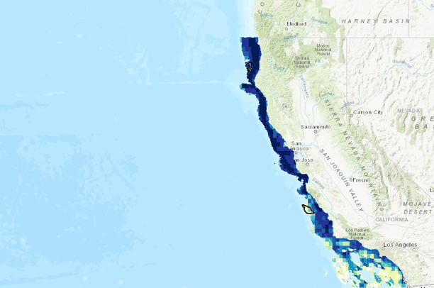 Ocean Use - Historic Groundfish Fishing, CA | Data Basin
