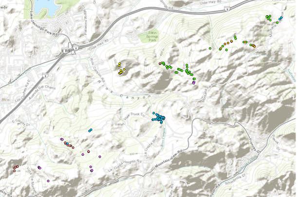Crestridge, Sensitive Plants, 2009 | Data Basin