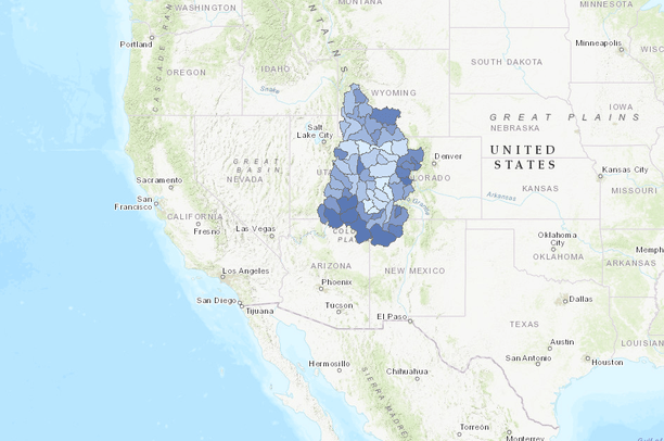 Figure 06 - Land intactness (catchment level) by HUC8 watershed in the ...