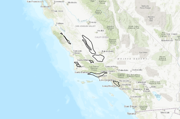 Potential source rock (shale) in the Monterey Formation of California ...