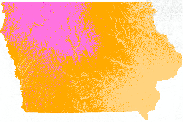 Iowa Wind Power Density (W/m2) at 50 meters above ground level | Data Basin