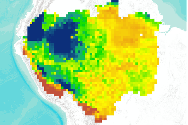 Aboveground biomass (Mg C/ha) for the Amazon Basin under CSIRO MK3 ...