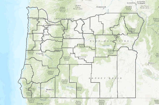 Oregon Counties | Data Basin