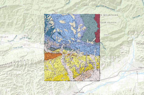 Santa Paula Peak USGS Quad, Dibblee Geology | Data Basin