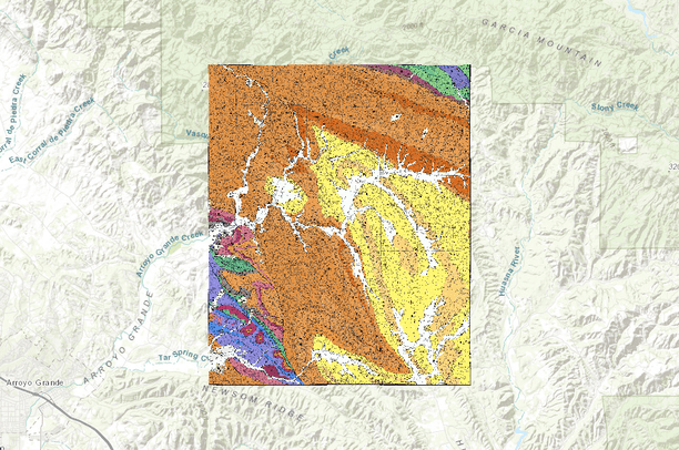 Tar Spring Ridge USGS Quad, Dibblee Geology | Data Basin