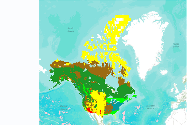 Vegetation Type for the North America Simulated for Years 2070-2099 for ...