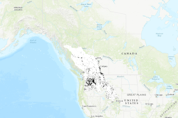 Human Modification for the Canada-US Transboundary Study Area | Data Basin