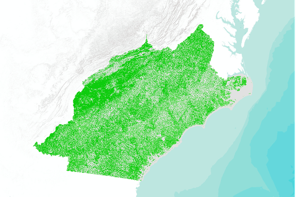 National Land Cover Database, percent tree canopy coverage- superzone ...