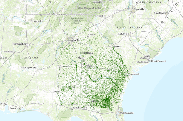 Wetland Forests of Georgia (LANDFIRE 2010) | Data Basin