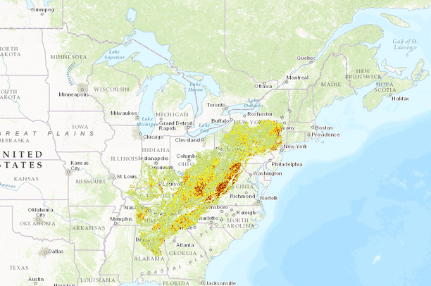 Percent of Tree Basal Area at Risk of Forest Pathogens | Data Basin