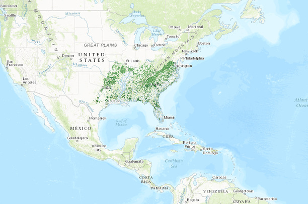 Protected Forest Lands of the Southeast | Data Basin