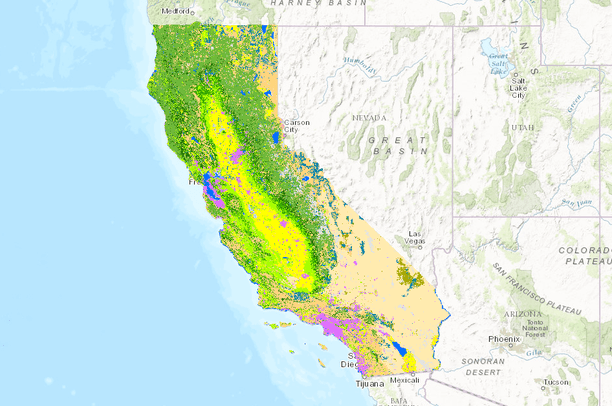 FRAP Vegetation/Land Cover 2015, California | Data Basin