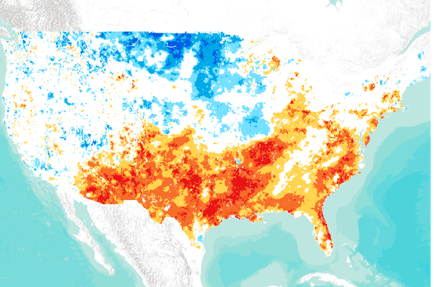 Palmer drought severity index forecast May - July 2011 (based on CCM3V6 ...
