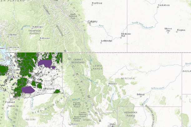 Protected areas in Washington | Data Basin