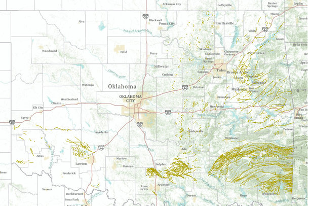 Faults of Oklahoma, USA | Data Basin