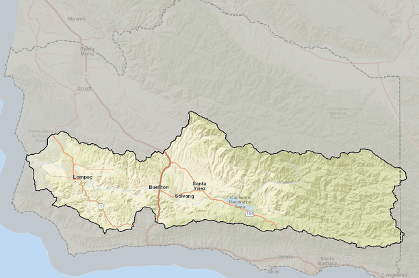 General Map - Santa Ynez Watershed | Data Basin
