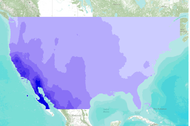 Inter-annual variability- precipitation-conterminous USA | Data Basin