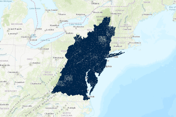 Catchments HUC 02 | Northeast CPA