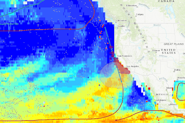 Swordfish_Seamounts_GillNets_Currents_SST | Data Basin