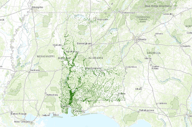Wetland Forests of Alabama (LANDFIRE 2010) | Data Basin