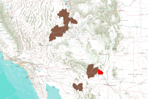 Desert sucker (Catostomus clarkii) distribution and status by HUC8 ...