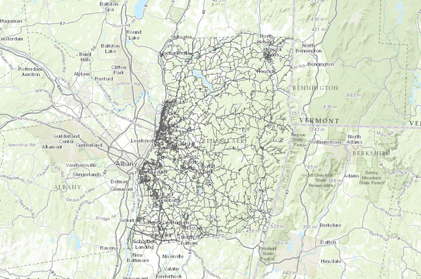 Roads in Rensselaer County, NY | Data Basin