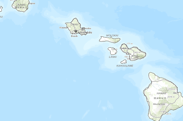 Main Hawaiian islands | Data Basin