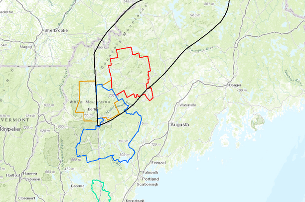 RCPs Maine Project Boundaries | Data Basin