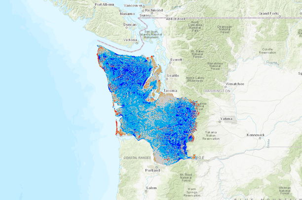 Classified Normalized Current Flow, Western Washington | Data Basin