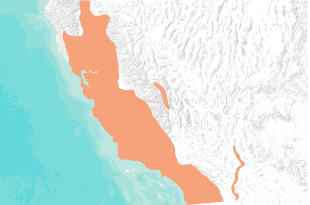 Redear sunfish (Lepomis microlophus) distribution in California as of ...