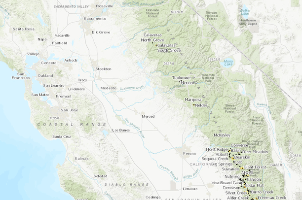 Drought Vulnerability Map | Giant Sequoia Groves of the Sierra Nevada ...