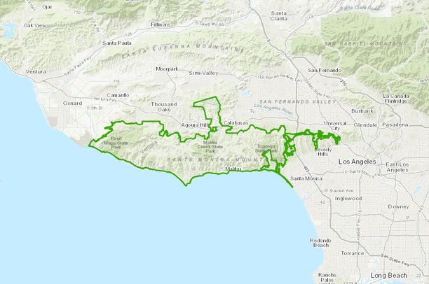 Santa Monica Mountains National Recreation Area (SMMNRA) Boundary | SJV ...