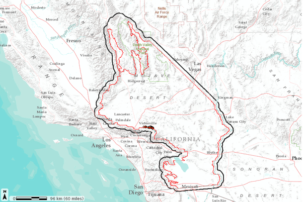 Cushenbury buckwheat - Species Distribution Model Map, DRECP | Data Basin