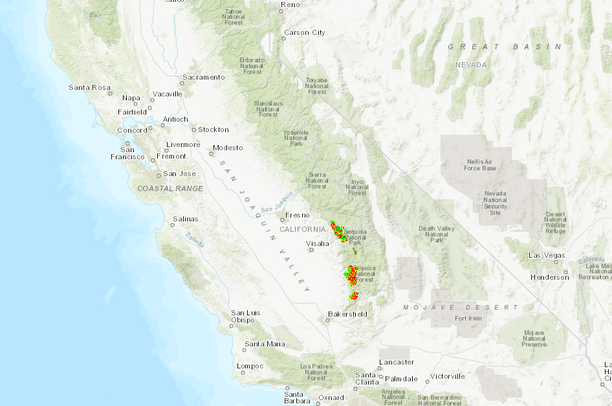 Sierra Nevada - 2021 RAVG Composite Burn Index (4-class) | Data Basin