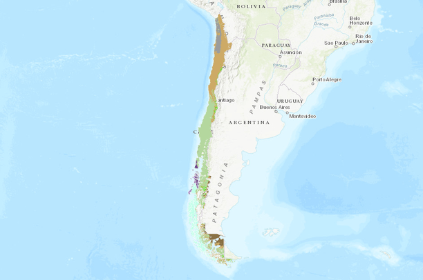 Mapa Pisos de Vegetación de Chile (Terrestrial Ecosystems of Chile ...