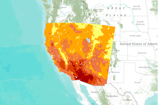 4KM PRISM: Average Summer Temperature for Jul-Sep (1968-1999) from ...