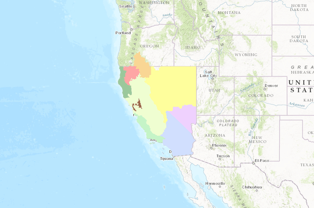 Pacific Southwest Region Ecological Services Jurisdictional Boundaries ...