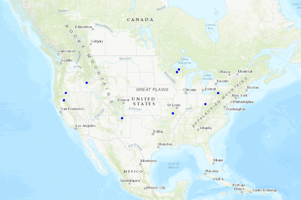 USDA Forest Service NABat Stationary Detectors 2018 | Data Basin