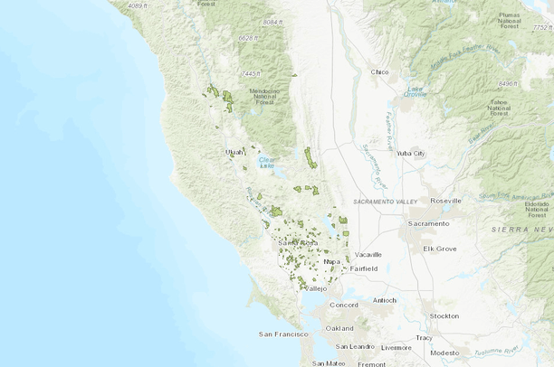 California Conservation Easement Database (CCED) properties in M2B ...