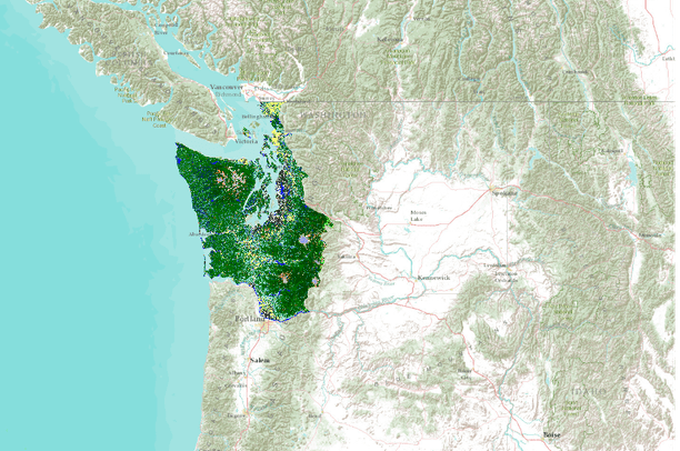 LANDFIRE - Existing vegetation type for the Washington Portion of the ...