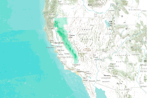 Mean winter (January – March) precipitation, 2076-2095, Hadley CM3 A1fi ...