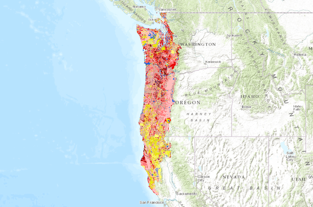 Minimum mineral soil depth in mm for the North Pacific Landscape ...