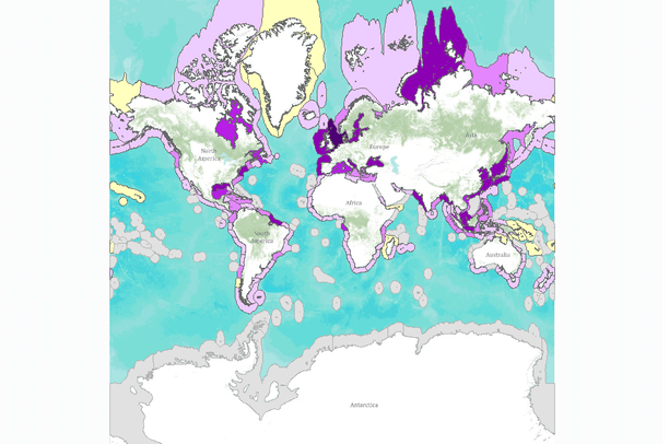 Change in Nitrogen Flow by Marine Ecoregion | Data Basin