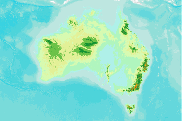 30 arc-second DEM of Australia | Data Basin