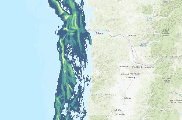 VMS Fishing Effort, Bottom Trawl 2010-2022 | Data Basin