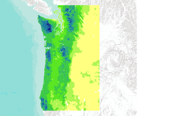 Projected (2070-2099) mean monthly precipitation (mm) under CSIRO A2 ...