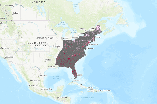 EJScreen 2020 Eastern United States - Pollution | Data Basin