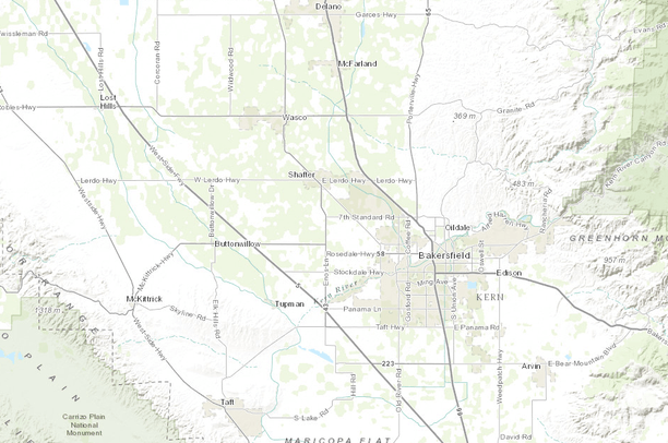 CNDDB Sensitive Natural Communities, Kern County EIR Boundary | Data Basin
