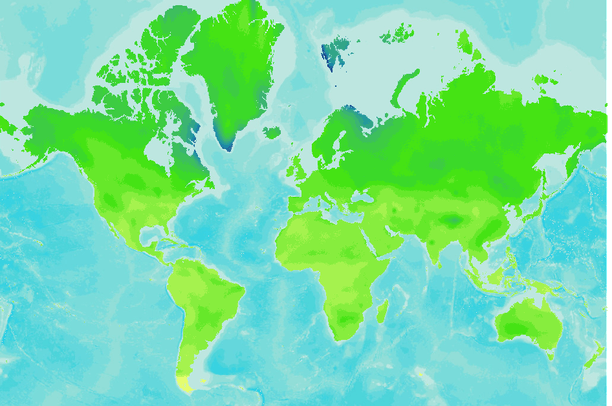 Standard deviation for average spring temperature (Celsius), 2020-2039 ...