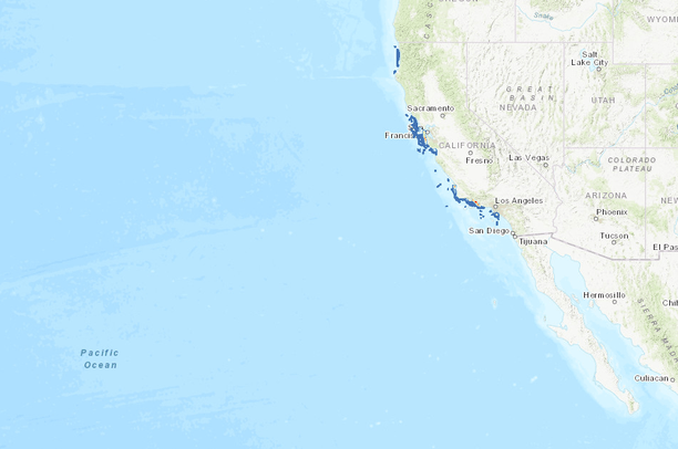 CA Halibut Trawl Density, 1997-2017 | CA Offshore Wind Energy